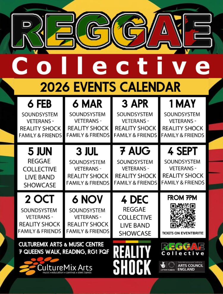 2026 Reggae Collective Calendar poster - CultureMix Arts